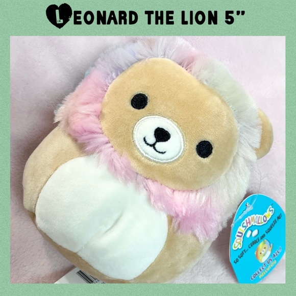 Squishmallows | Other | Leonard The Lion Squishmallow 5 Rainbow Squish ...